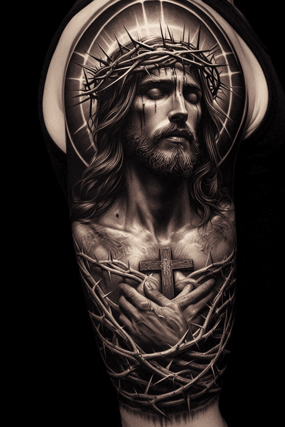 9 Mind Blowing Jesus Sleeve Tattoo Ideas! - tattoopassionate.blog