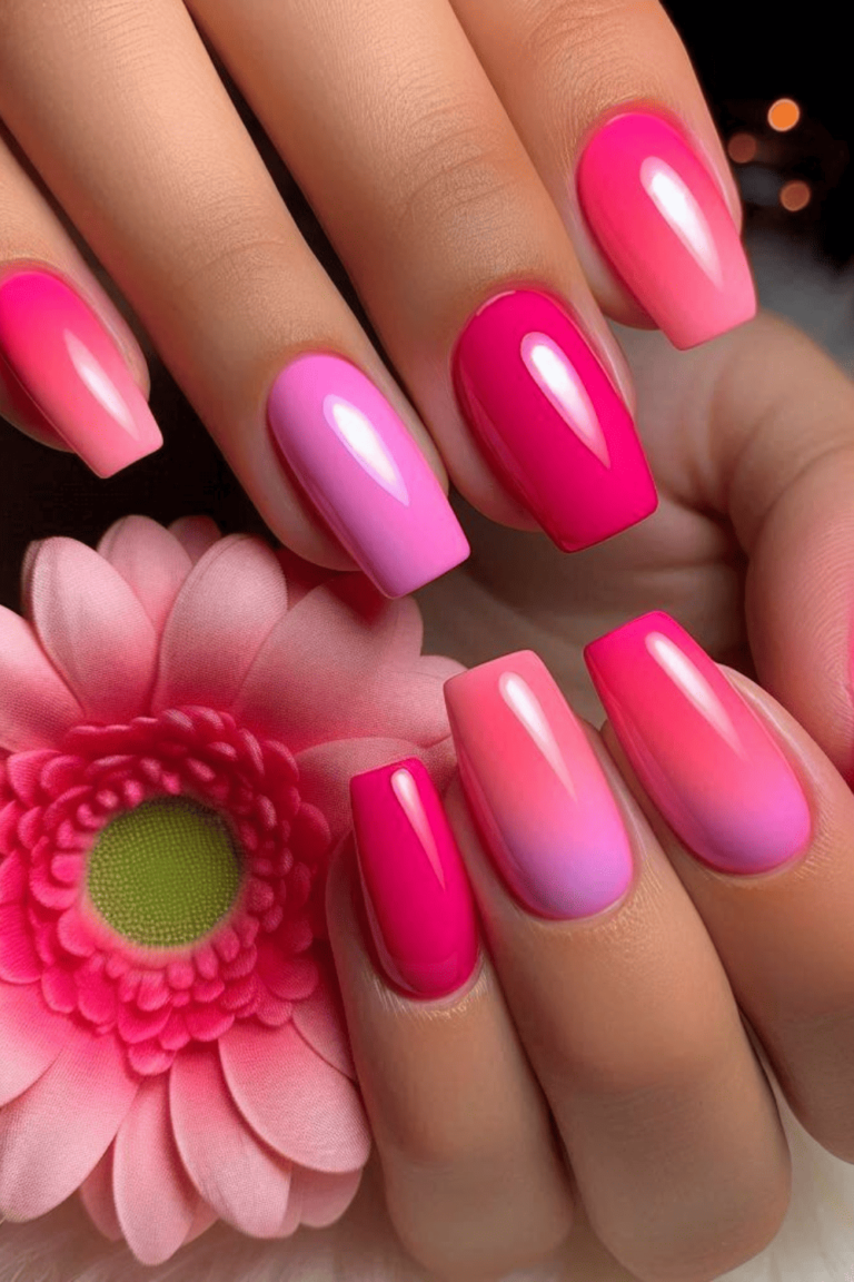 10 Short Bright Pink Nails For You! - tattoopassionate.blog