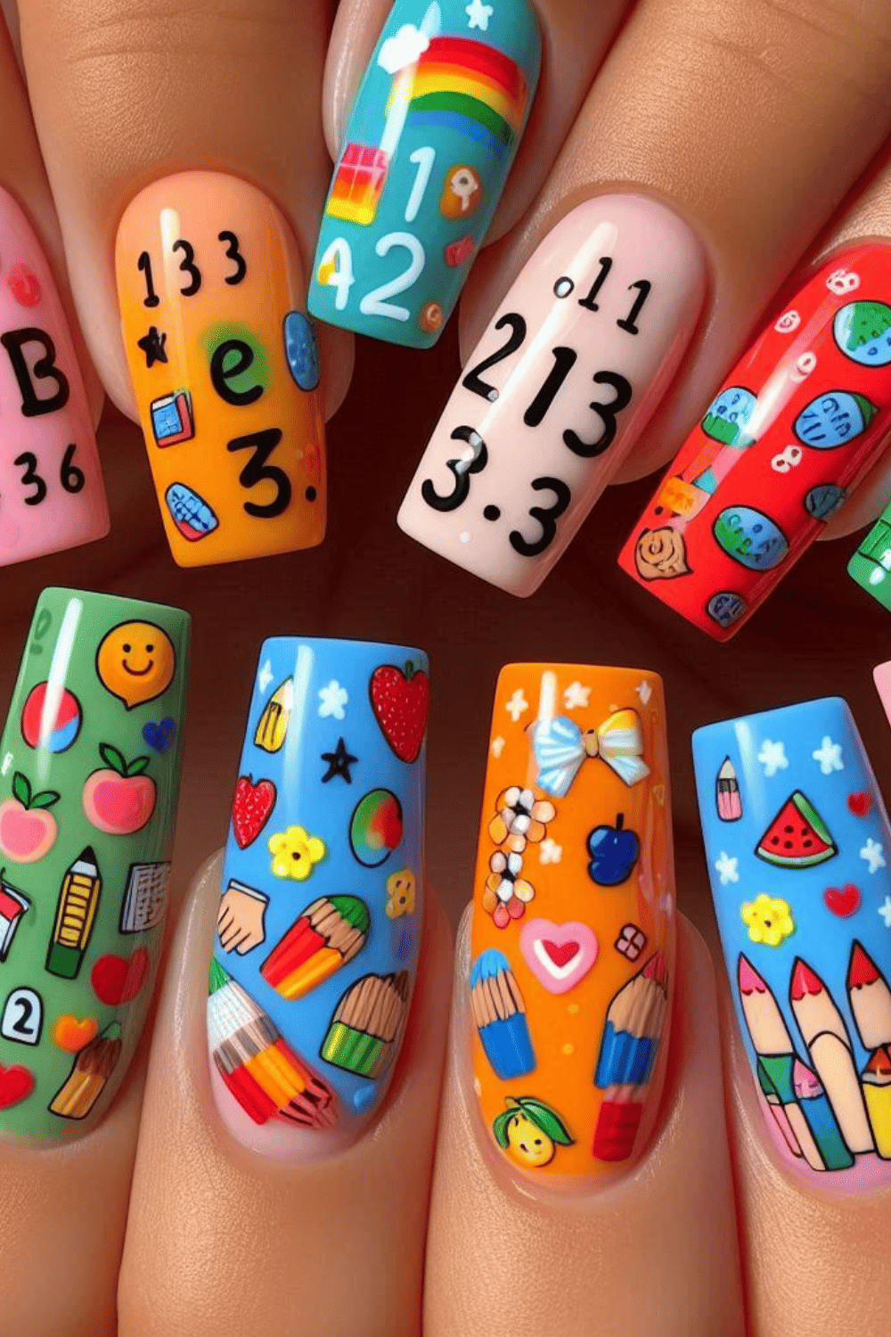 10 Funny Back To School Nails - tattoopassionate.blog